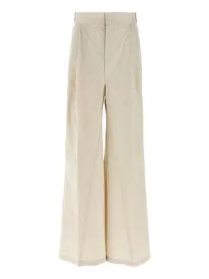MAISON MARGIELA MAISON MARGIELA Wide Leg Cotton Blend Trousers