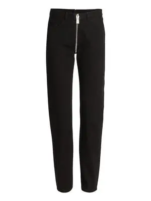 Givenchy Cotton Denim Jeans With Moto Zip Detail - Black