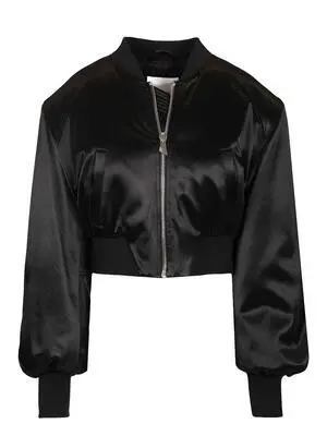 ATTICO The Attico Cropped Satin Bomber Jacket