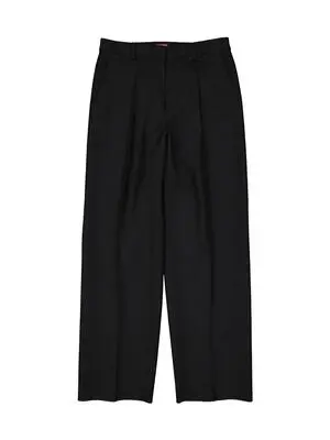 Valentino Garavani Wool And Silk Flared Trousers - Black