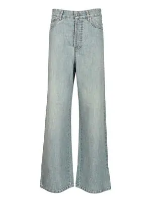 Miu Miu Chambray Denim Trousers - Blue