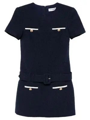 SELF-PORTRAIT Boucle Mini Dress - Multicolor