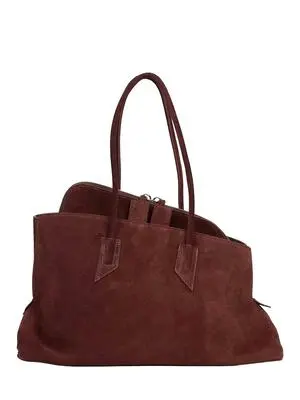 Attico La Passeggiata Medium Suede Top Handle Bag - Multicolor