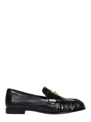 Fendi Black Nappa Leather Baguette Loafers - Multicolor