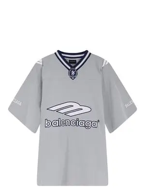 Balenciaga Oversized V-neck T-shirt - Multicolor