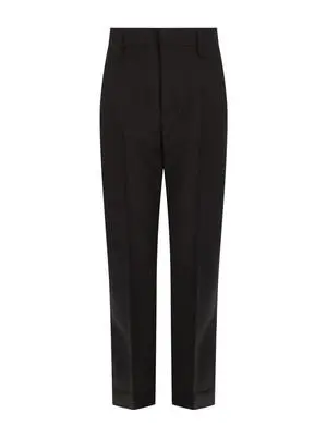 Versace Wool And Mohair Trousers - Brown