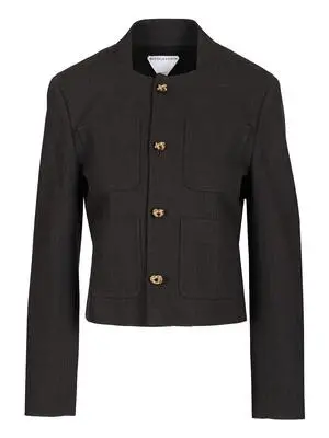 BOTTEGA VENETA Bottega Veneta Lightweight Cotton Jacket With Knot Button Fastening