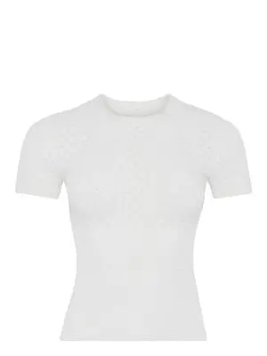 JW Anderson J.W. Anderson Pointelle Knit T-Shirt Multicolor