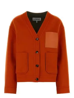 Loewe LOEWE Wool Blend Cardigan With Pocket Detail Orange