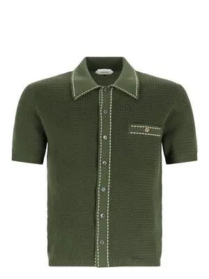 Versace Camicia In Maglia Di Cotone - Green