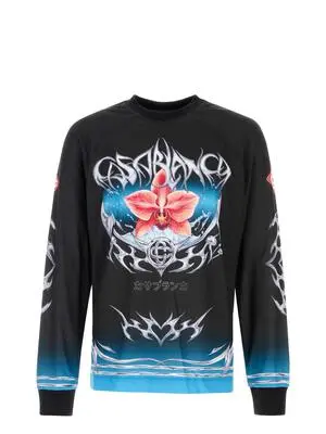 Casablanca Printed Polyester Long Sleeve T-shirt - Multicolor