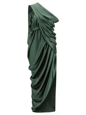 VIVIENNE WESTWOOD Draped Midi Dress - Green