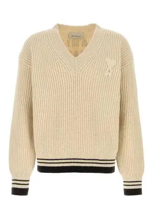 AMI AMI PARIS Wool Blend V-Neck Sweater