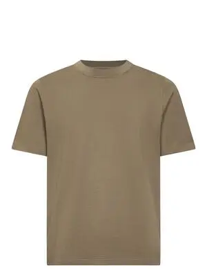 Brunello Cucinelli Khaki Cotton Jersey Crewneck T-shirt - Multicolor