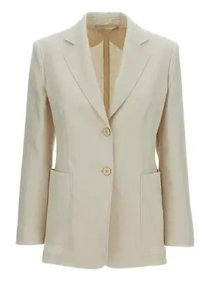 Max Mara Single-breasted Linen Blazer - Multicolor