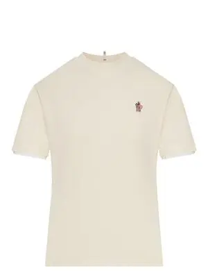 Moncler MONCLER GRENOBLE Stretch Jersey T-Shirt Cream