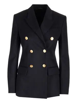 Givenchy Double-breasted Blazer With Gold Buttons - Blue