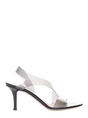 GIANVITO ROSSI GIANVITO ROSSI Metropolis 70 Transparent Effect Sandals Black