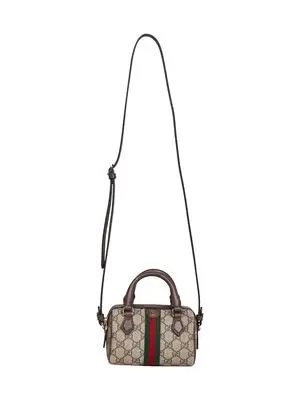 Gucci Ophidia Mini Boston Bag In Monogram Canvas - Multicolor
