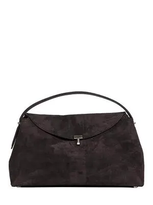 TOTEME Espresso T-lock Suede Top Handle Bag - Multicolor