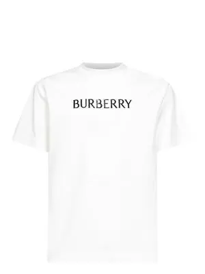 Burberry Burberry Men Chalk White Cotton Logo T-Shirt Multicolor