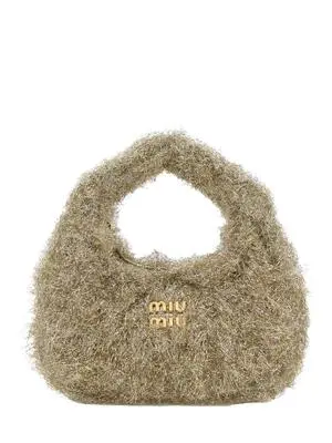 Miu Miu MIU MIU Mini Wander Handbag In Two-Tone Fabric Multicolor