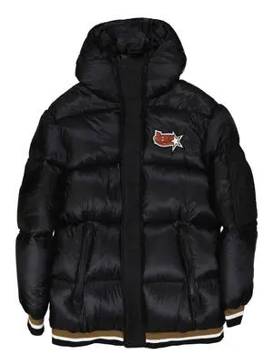 Herno Down Bomber Jacket With Drawstring Hood - Black