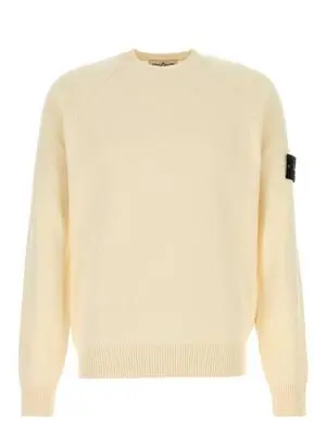 Stone Island STONE ISLAND Cream Cotton Sweater Yellow