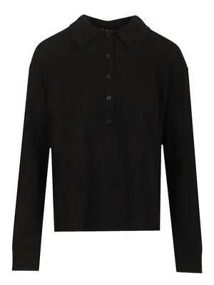 Max Mara Frisia Wool Polo Shirt - Black