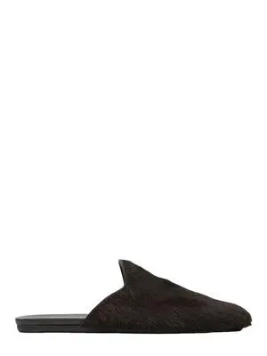 Prada Leather Fur Slippers - Multicolor