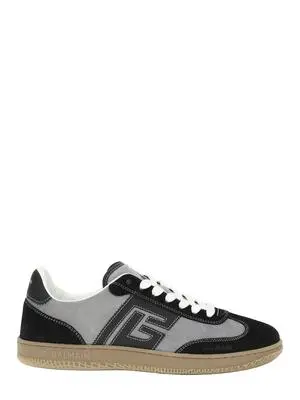 Balmain Suede Swan Sneakers - Gray