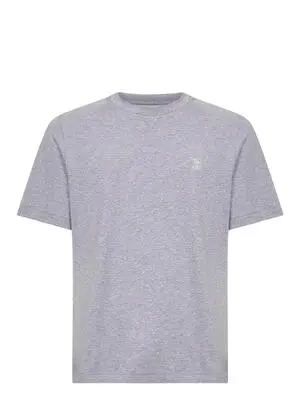 Brunello Cucinelli Grey Solomeo Crest Crewneck T-shirt - Multicolor