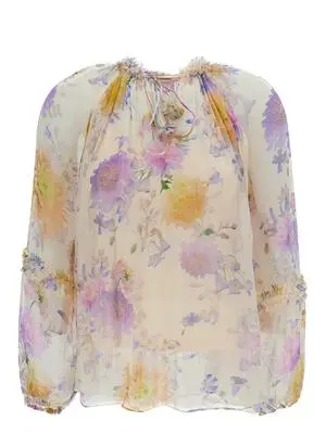 Zimmermann Luna Ruffle Blouse - Multicolor