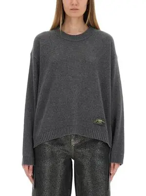 GANNI GANNI Oversize Shirt Gray