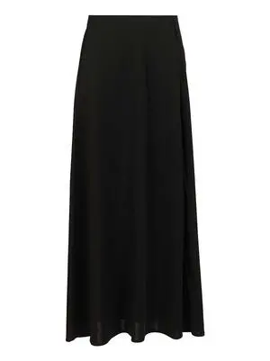 Max Mara Long Virgin Wool Skirt - Black
