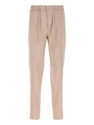 Etro Sand Linen Blend Pants - Brown
