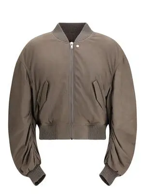 Rick Owens RICK OWENS Secchia Bomber In Lambskin Leather Gray