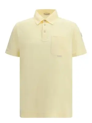 Moncler Cotton Piqué Polo Shirt - Yellow