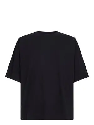 Dries Van Noten Black Jersey Oversized Crewneck T-shirt - Multicolor