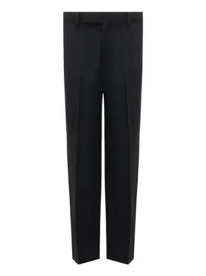 Prada Wool & Mohair Blend Classic Trousers - Blue