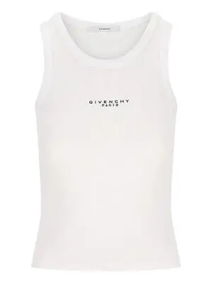 Givenchy Ribbed Tank Top With Logo - Multicolor