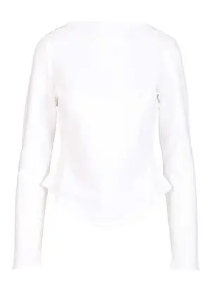 Alaïa Long-sleeved Cotton Jersey T-shirt - White