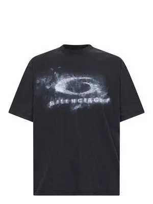 Balenciaga Balenciaga Men Black Crayon Loop Medium Fit T-Shirt Multicolor