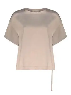 Herno Asymmetrical Short-sleeve Blouse - Cream