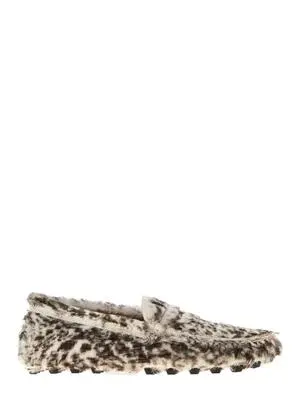 TOD'S Printed Calf Hair Loafers - Multicolor
