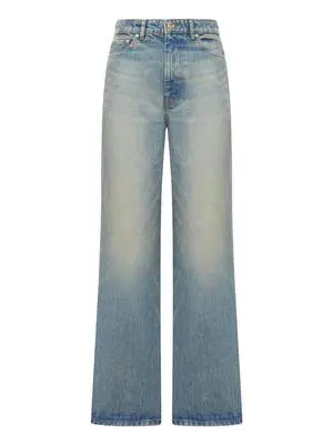 GANNI GANNI Iziey Jeans In Rigid Denim Multicolor