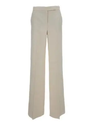 Max Mara MAX MARA Badesse Linen Palazzo Trousers Multicolor