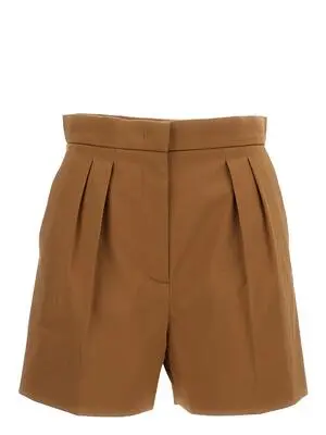 Max Mara High-waisted Pleated Shorts - Multicolor