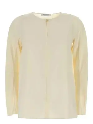Max Mara Stretch Silk Blouse - White