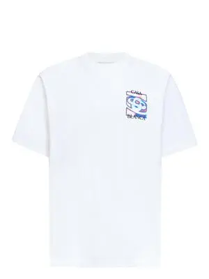 Casablanca White Heat Map Logo T-shirt - Multicolor